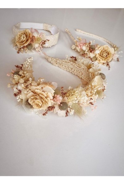 Tasarım Lohusa Taç Takımı 3lü (Anne,kız,bebek)