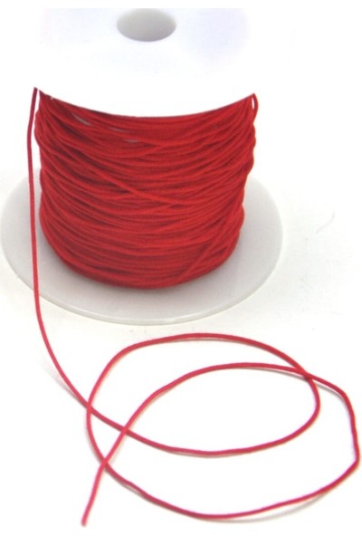 Bi Hızlı Paraşüt Ipi Bileklik Ipi 10 mt Çap : 1 mm Kırmızı Renk