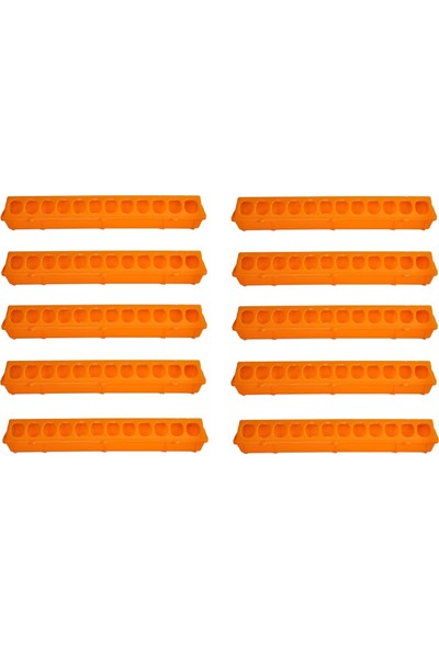 Mutlu Tavukçuluk Civciv Bıldırcın Tavuk Yemliği 50 cm 10 Adet