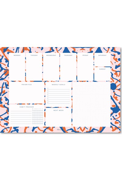 FAbooks Geometrik A4 Haftalık Planlayıcı FAbooks Geometrik A4 Haftalık Planlayıcı