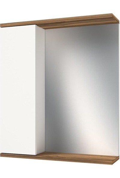 Banos AD3 Kulpsuz Tek Kapaklı Beyaz Tesbih Mdf 60 cm Aynalı Banyo Üst Dolabı Banos AD3 Kulpsuz Tek Kapaklı Beyaz Tesbih Mdf 60 cm Aynalı Banyo Üst Dolabı
