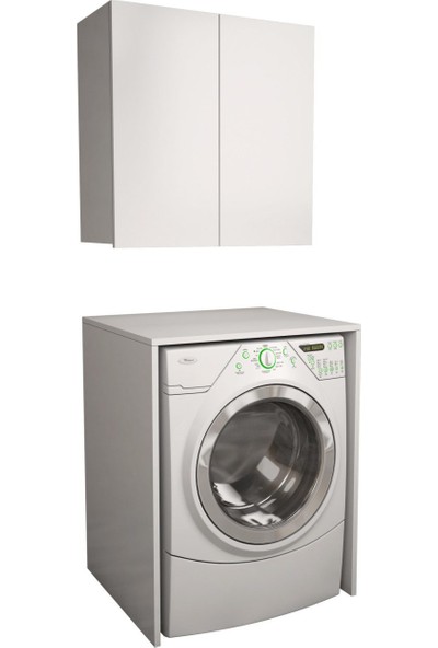 Banos Cd5 Çok Amaçlı Banyo Üst Dolaplı Çamaşır Makinesi Dolabı Takımı - Beyaz Banos Cd5 Çok Amaçlı Banyo Üst Dolaplı Çamaşır Makinesi Dolabı Takımı - Beyaz