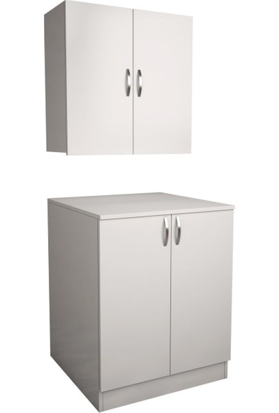 Banos Cd4 Çok Amaçlı Banyo Üst Dolaplı Çamaşır Makinesi Dolabı Takımı - Beyaz Banos Cd4 Çok Amaçlı Banyo Üst Dolaplı Çamaşır Makinesi Dolabı Takımı - Beyaz