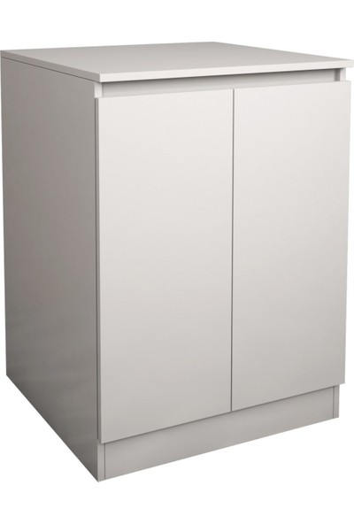 Banos Cm3 Kapaklı Çamaşır Makinesi Alt Dolabı - Beyaz