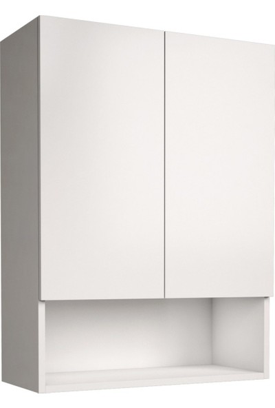 Banos Cu3 Çok Amaçlı Çamaşır Makinesi Üst Banyo Dolabı - Beyaz