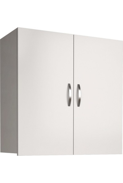 Banos Cu2 Çok Amaçlı Çamaşır Makinesi Üst Banyo Dolabı - Beyaz