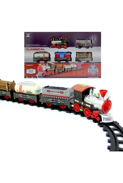 Can İthalat Locomotive Railway Sesli Işıklı Tren Seti 21 Parça Can İthalat Locomotive Railway Sesli Işıklı Tren Seti 21 Parça