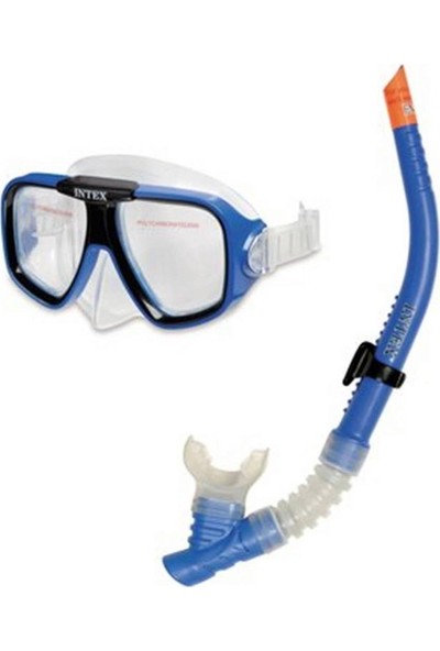 İntex Mariner 4 Şişme Bot Intex Snorkel ve Maske Set - Mavi