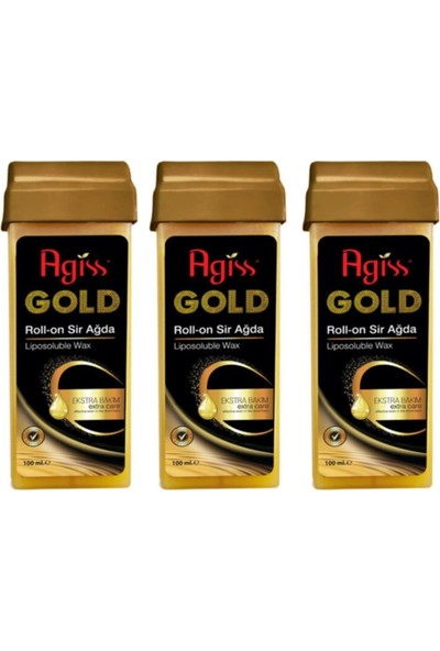 Agiss Gold Roll-On Sir Ağda Extra Bakım 100 ml 3'lü Set Agiss Gold Roll-On Sir Ağda Extra Bakım 100 ml 3'lü Set