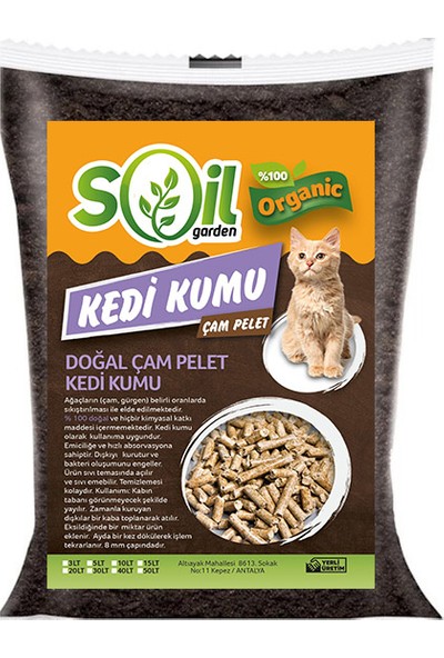 Soil Garden Organik Çam Pelet 40 lt Kedi Kumu Soil Garden Organik Çam Pelet 40 lt Kedi Kumu
