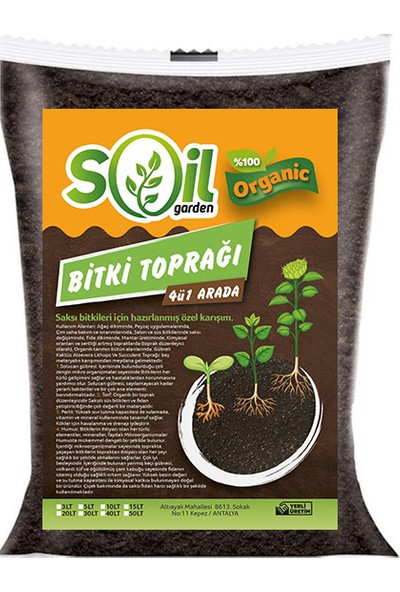 Soil Garden Bitki Toprağı 4'ü Bir Arada 50 lt Soil Garden Bitki Toprağı 4'ü Bir Arada 50 lt