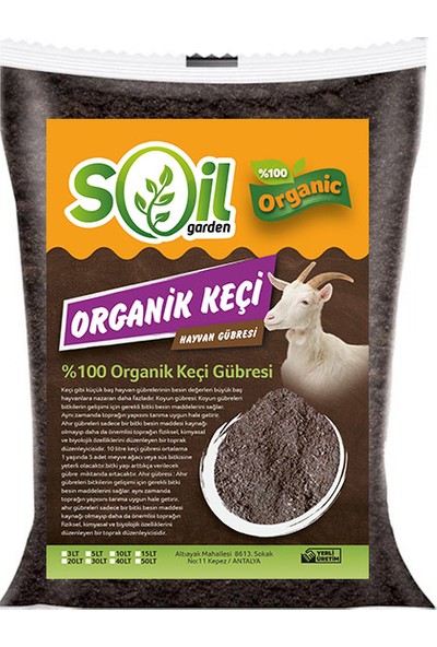 Soil Garden Keçi Gübresi Çiçek ve Bitkileriniz Için 50 lt Soil Garden Keçi Gübresi Çiçek ve Bitkileriniz Için 50 lt