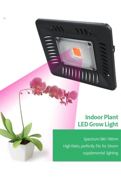 Profisher Tam Spektrum 50W 220V Sera Bitki Büyütme Cob LED Işık Paneli Projektör Profisher Tam Spektrum 50W 220V Sera Bitki Büyütme Cob LED Işık Paneli Projektör