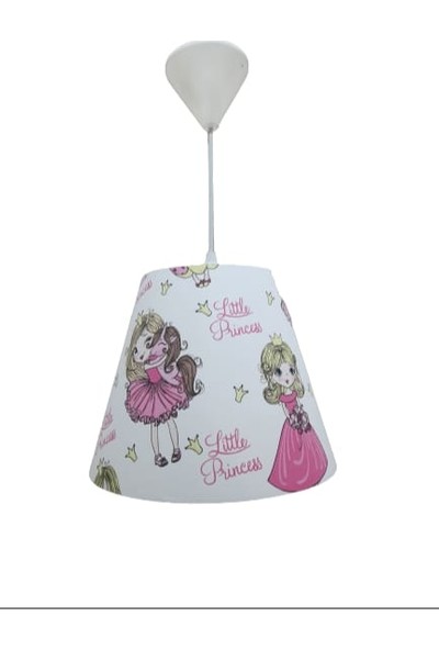 Rüyam Abajur Çocuk Odası,bebek Odası Prenses Desen Konik Sarkıt Avize Abajur