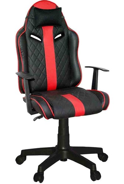 Türksit Quattro Mini Yönetici ve Oyuncu Koltuğu Siyah Kırmızı