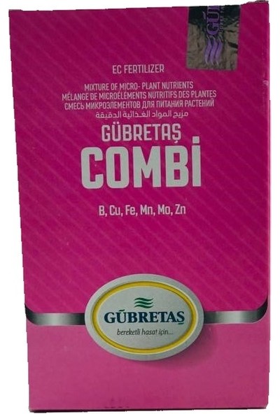 Gübretaş Combi 1 Kg Bor, Bakır, Demir, Mangan, Molibden, Çinko Gübretaş Combi 1 Kg Bor, Bakır, Demir, Mangan, Molibden, Çinko