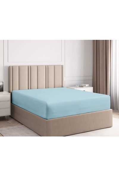 Ephemeris Pamuk Çift Kişilik Lastikli(Fitted) Penye Çarşaf - Mavi Ephemeris Pamuk Çift Kişilik Lastikli(Fitted) Penye Çarşaf - Mavi