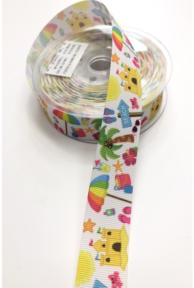 Hayalperest Boncuk Desenli Grogren Kurdela 2,5 cm 1 mt