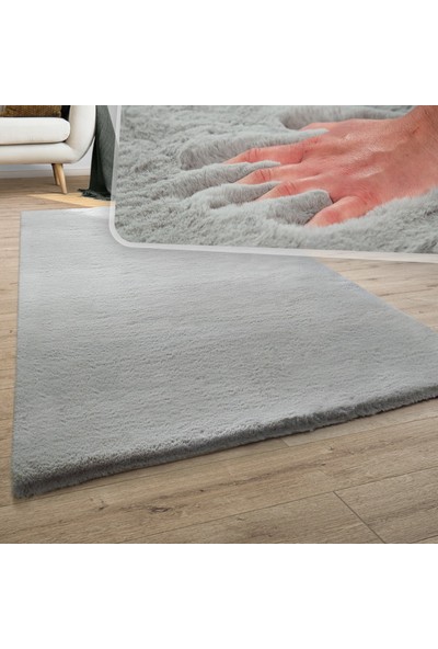 Dinarsu Loft Peluş Halı Antrasit