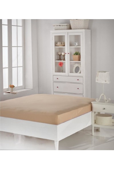 Mertim MerTim Lastikli 160x200 Penye Çarşaf Çift Kişilik Sütlü Kahve