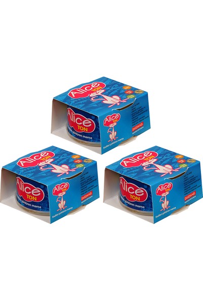 Alice Ton Konserve Yaş Kedi Maması 185 gr - 3 Adet Alice Ton Konserve Yaş Kedi Maması 185 gr - 3 Adet