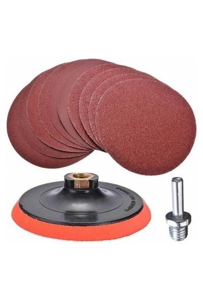 Yelbey 115 mm Cırt Zımpara Matkap Somunu Zımpara Kağıdı Set Yelbey 115 mm Cırt Zımpara Matkap Somunu Zımpara Kağıdı Set