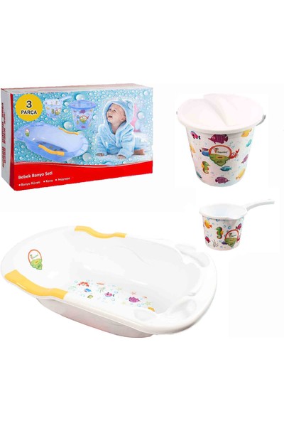 Havuç St003 Bebek Banyo Küvet Seti 3'lü