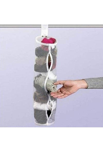 Rennway Dolap Içi Asılabilir Temiz Çorap Düzenleyici Çorap Filesi Askılık