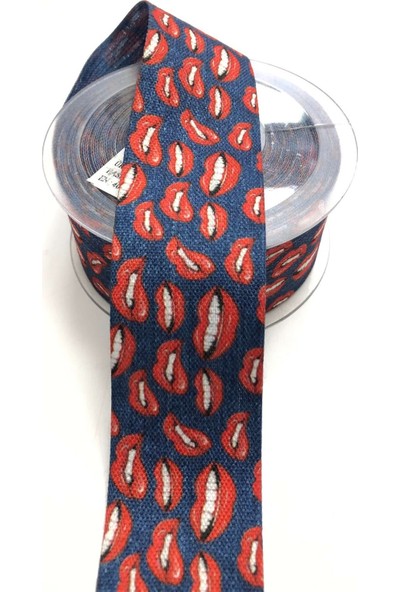 Hayalperest Boncuk Dudak Desenli Koton Kurdela 4 cm 1 mt Hayalperest Boncuk Dudak Desenli Koton Kurdela 4 cm 1 mt