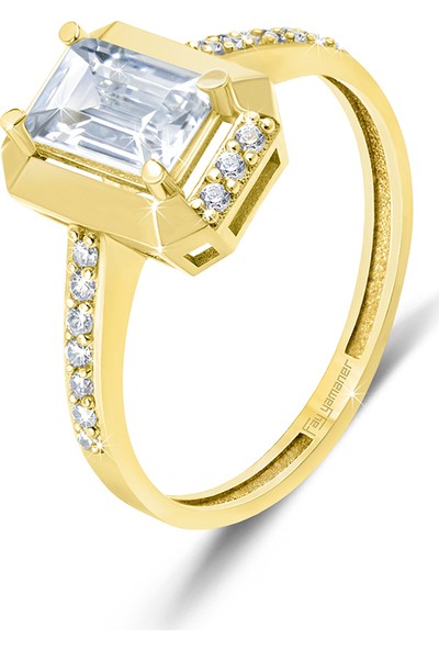 Fay Yamaner Tektaş Baget Altın Yüzük