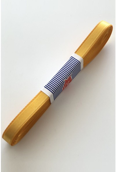 Hayalperest Boncuk Koyu Sarı Saten Kurdele 1 cm
