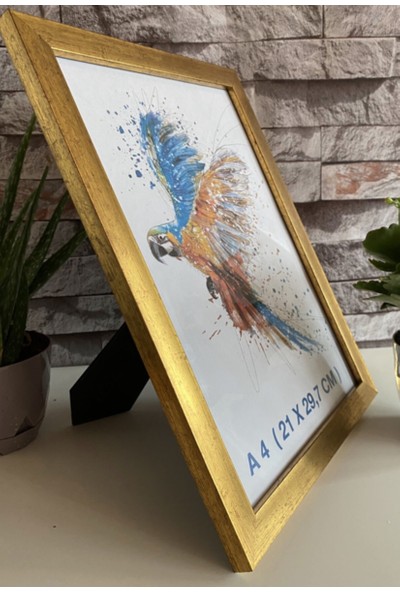 Adaçerçeve A4 Boy Gold-Altın Eskitme Detaylı