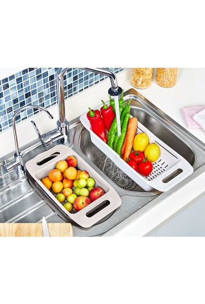 Kitchen Life Ayarlanabilir Pratik Lavabo Süzgeci