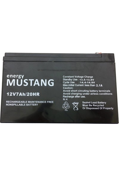 İntec 12V 7.0AH Akü Oyuncak Araba Alarm Ups Mustang İntec 12V 7.0AH Akü Oyuncak Araba Alarm Ups Mustang