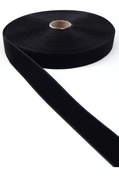 Hayalperest Boncuk Siyah Kadife Kurdele 2 cm