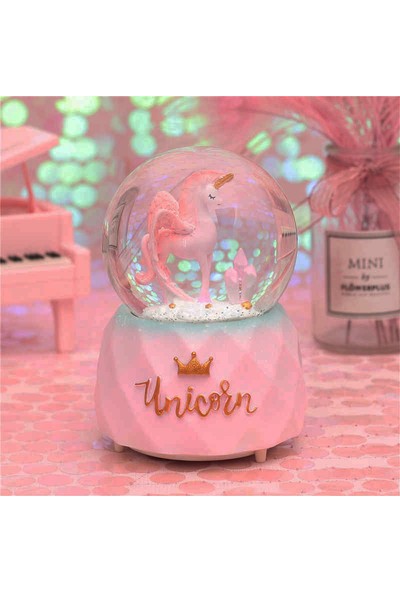 ŞifaiNur Mega Boy Unicorn Kar Küresi Pembe Otomatik Püskürtmeli Işıklı Müzikli+Pil ŞifaiNur Mega Boy Unicorn Kar Küresi Pembe Otomatik Püskürtmeli Işıklı Müzikli+Pil