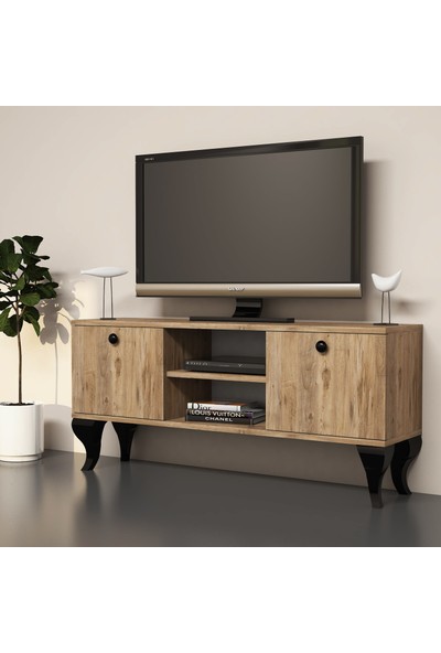 FERNISO Tv Sehpası 120 cm Çam Modern Ayak