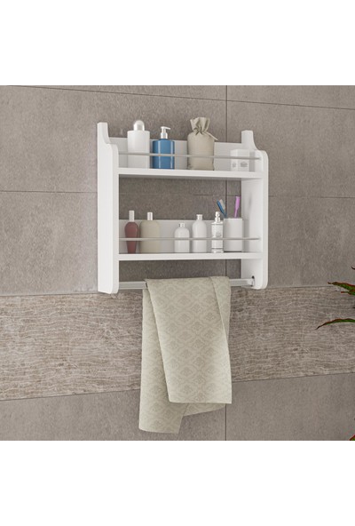 Vardiyo Movemo Mobilya Çok Amaçlı Banyo Rafı ve Havluluk