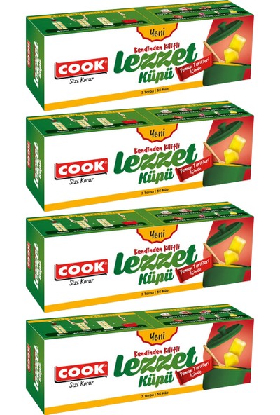 Cook Lezzet Küpü Kilitli Bulyon Poşeti 7'li x 4 Lü Cook Lezzet Küpü Kilitli Bulyon Poşeti 7'li x 4 Lü