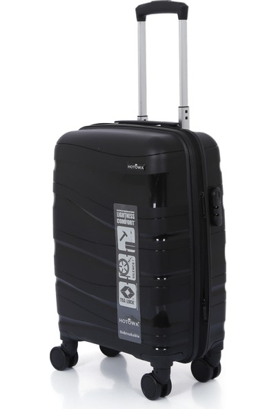 Hotowa Gold Pp Valiz 8009 Siyah Kabin Boy