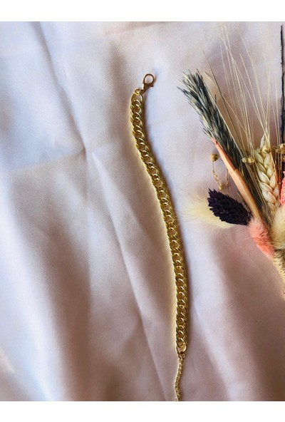 bioaksesuar Kadın Gold Renk Kararmaz Çelik Bileklik