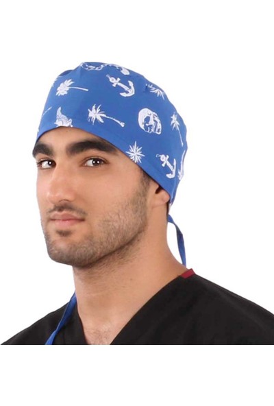 Şirin A Medikal Çapa Desenli Cerrahi Erkek Bone