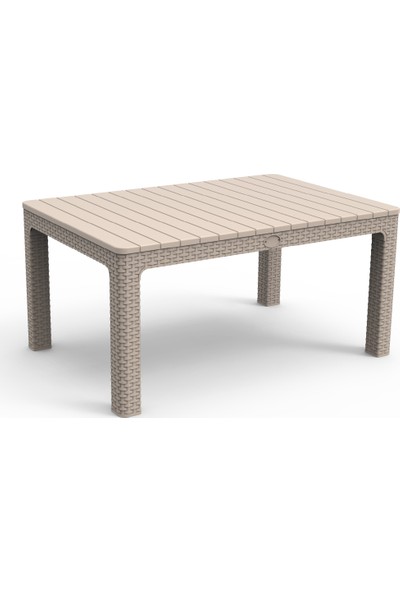 Violet Balkon Bahçe Plaj Şezlong Rattan Orta Sehpa Cappuccino