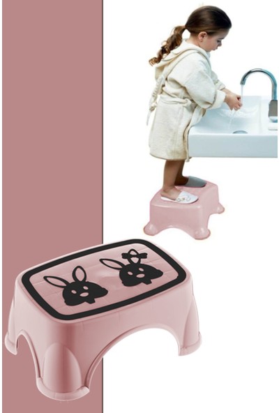 Meleni Home Kaymaz Tabanlı Bebek Çocuk Banyo Taburesi Yükseltme Basamağı Pembe Meleni Home Kaymaz Tabanlı Bebek Çocuk Banyo Taburesi Yükseltme Basamağı Pembe