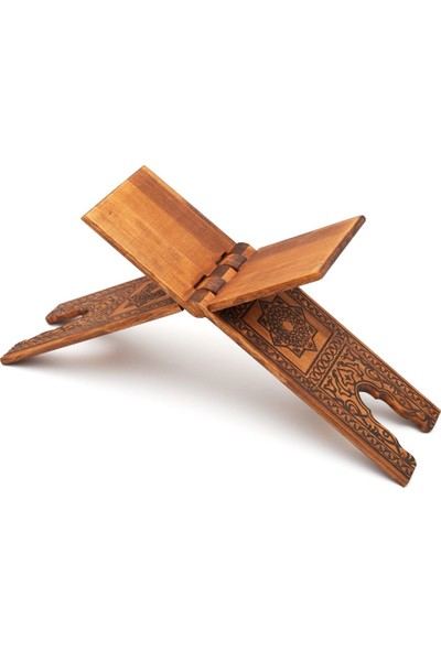 Hedisam Yakma Desenli Ahşap Rahle 65 x 21 cm