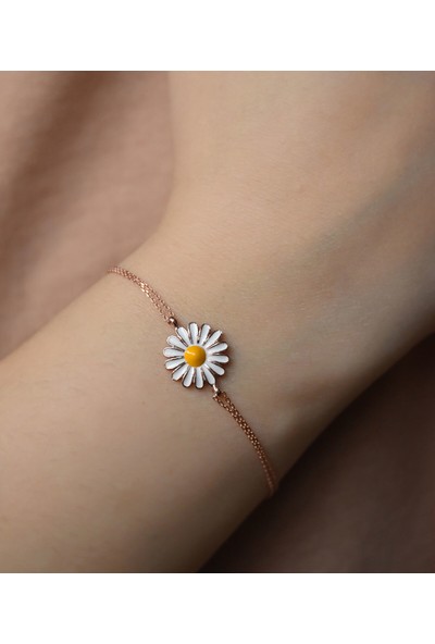 Papatya Silver 925 Ayar Gümüş Mineli Papatya Bileklik Papatya Silver 925 Ayar Gümüş Mineli Papatya Bileklik