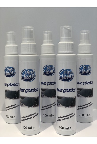 Pina Clean Buz Çözücü 100 ml (5 Adet) Pina Clean Buz Çözücü 100 ml (5 Adet)