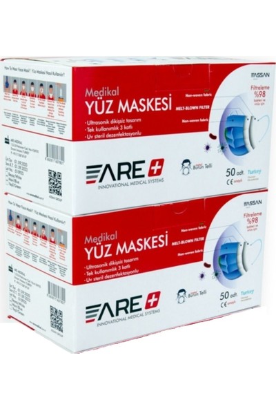 Are 2 Kutu Siyah 100 Adet Meltblown Filtreli Ultrasonik Burun Telli Cerrahi 3 Katlı Maske Are 2 Kutu Siyah 100 Adet Meltblown Filtreli Ultrasonik Burun Telli Cerrahi 3 Katlı Maske