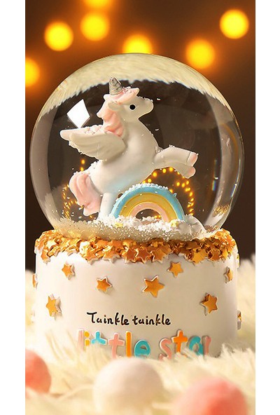 ŞifaiNur Orta Boy Unicorn Kar Küresi Işıklı Müzikli+Pil ŞifaiNur Orta Boy Unicorn Kar Küresi Işıklı Müzikli+Pil