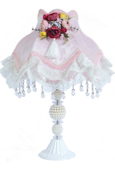 Omni Design AB0020 Dekoratif Abajur Gece Lambası Açık Pembe Omni Design AB0020 Dekoratif Abajur Gece Lambası Açık Pembe